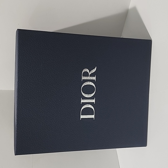 Dior | Other | Dior Empty Gift Box Large Shoe Box Navy Silver Texture ...